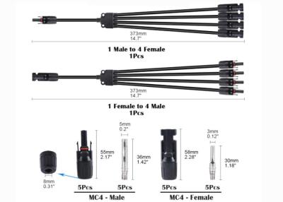 China 10AWG ODM 4 To 1 Y Type Branch Connector Solar for sale