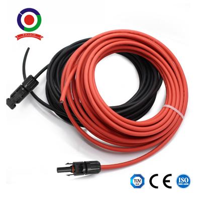 China 2 X 5m Dc Solar Panel 6mm Cable Wire Extensions With Pre Crimped Connector for sale
