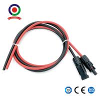 China 2.5 /4 /6mm2 Solar Panel Pv Cable + Connector For Solar Crimp Wire Red Or Black for sale