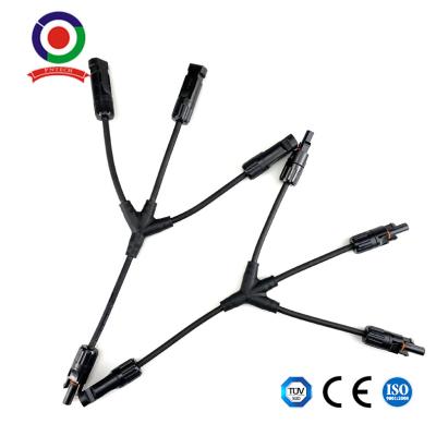 China Fireproof  Low Power Loss M/3F F/3M Solar Branch Connector for sale
