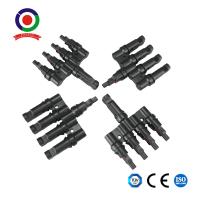 China Solar Panel Cables And Connectors Kit 4 To 1 Solar Panel T Branch Connectors for sale
