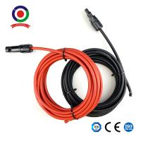 China Solar PV Panel Cable Extension Cable Leads With Connectors 6mm2 Red+ Black for sale
