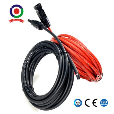 China 10FT Black + Red 12AWG 4mm 6KV Solar Panel Extension Cable for sale