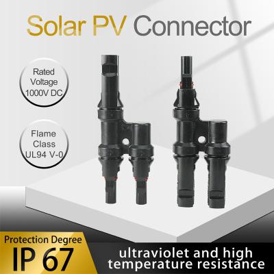 China CE 1000V 2 To 1 T/Y Branch Connectors Cable Splitter Coupler For Solar Panel for sale