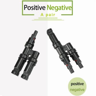China 2-to-1 Solar PV T Branch Connector 1000V DC 30A IP67 Waterproof for Panel Parallel Connection for sale