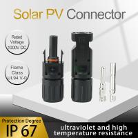 China Male Female IP67 Solar Panel Connectors 30A 1000V DC 1 Pair for sale