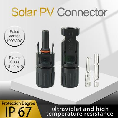 China Male Female IP67 Solar Panel Connectors 30A 1000V DC 1 Pair for sale