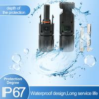 China IP67 Waterproof Solar Panel Cable Connectors 30A 1000V DC Male/Female Pair with TUV Certification for sale
