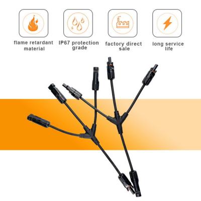 China 1 Pair Y Type Ffm Mmf Wire Solar Branch Connector T Splitte 30a for sale