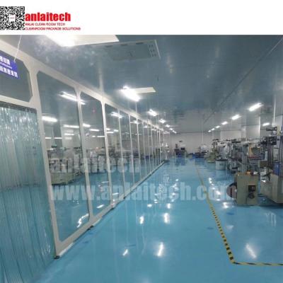 China Modular Glass Cleanroom Easy Installation ISO 7 Cleanroom Panel System for sale