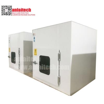 China Stainless Steel Clean Room Pass Box 600x600x600mm Transfer Window for Hospital Lab for sale