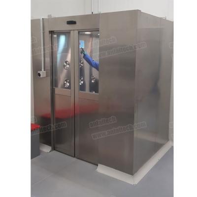 China stainless steel GMP automatic sliding air shower for sale