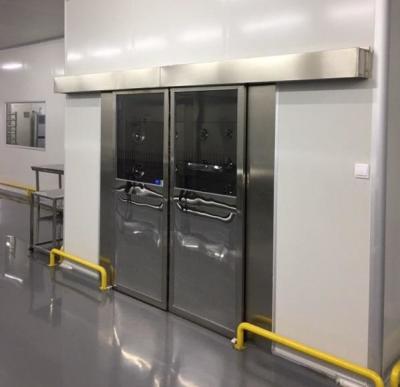 China Auto Sliding Door Cleanroom Cargo Air Shower 1200mm Width 220V 50Hz for sale