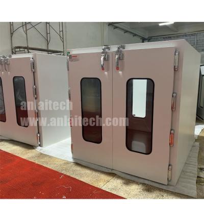China Stainless Steel Double Swing Door Pass Box 600x600x600mm for Cleanroom for sale