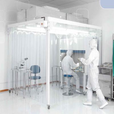 China Class 100 Laminar Flow Clean Room Booth with HEPA Filter 0.3 Micron 99.99 Efficiency for sale