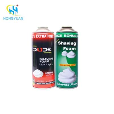 China Metal Tin Aerosol Empty Can Aerosol Spray Shaving Foam Bottle for sale