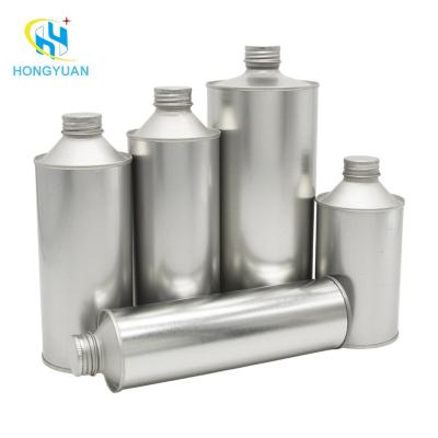 China Small Screw Cap Round Tin Chemical Cans in Tank Container Package for sale