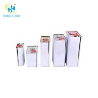 China Chemical Packaging Rectangular Metal Tin Can 1L-20L with Screw Top / Plastic Lid for sale