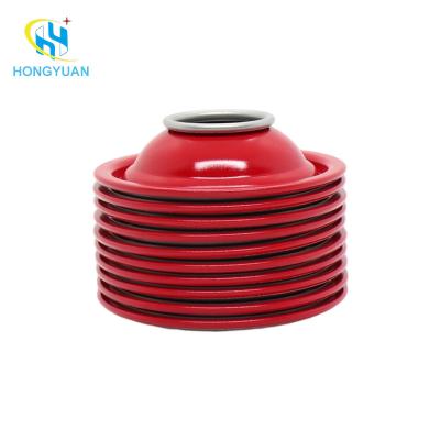 China Industrial Tinplate Aerosol Can Component Red Varnish Printing Diameter 65mm for sale