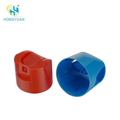 China 52mm 65mm Aerosol Can Caps PP Plastic Pump Spray Bottle Lids Package for sale