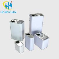 China 2L Square Empty Metal Tin Can with Easy Pour Opening | Industrial Packaging for sale
