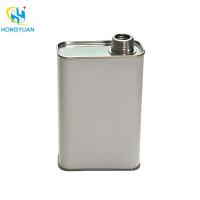 China Rectangular Tinplate Can 500ML Screw Neck Metal Container for Chemicals Spirits and Beverages for sale