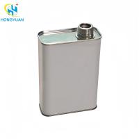 China Rectangular Tinplate Can 500ML Screw Neck Metal Container for Chemicals Spirits and Beverages for sale