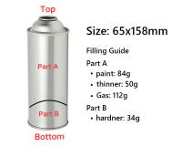 China Empty Aerosol Tin Can 500ml Capacity Spray Gun Grade for 2K Paint Aerosol Spray Can for sale