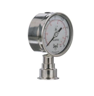 China WINTERS PSQ-40 3A Approved Sanitary Pressure Gauge with 63mm Radial and Stainless Steel Construction for sale
