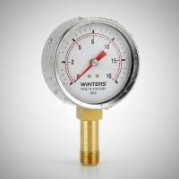China WINTERS PFQ-15-T-S-D-8N Brass Pressure Gauge with 40mm Shaft, IP65 Protection, and Stainless Steel Construction for sale