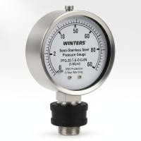 China WINTERS Semi-Stainless Steel Pressure Gauge with IP65 Protection and 5-Year Warranty - PFQ-20-T-S-D-8N-(0-60psi) for sale