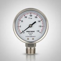 China WINTERS Semi-Stainless Steel Pressure Gauge with IP65 Protection and 5-Year Warranty - PFQ-20 Radial for sale