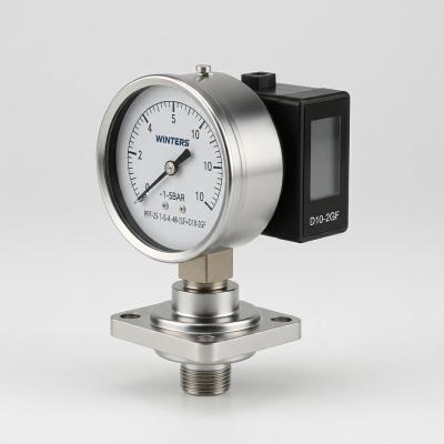 China WINTERS Diaphragm Pressure Gauge  PFP-25-T-S-A-4B-(-1-5BAR)-SE+D10-2GF for sale