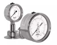 China WINTERS 3A Approved Sanitary Pressure Gauge with 100mm Dial Size and Stainless Steel 316L Construction for sale