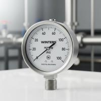 China WINTERS PEM-40 100mm Stainless Steel IP65 Protection Pressure Gauge for Industrial Measurement for sale