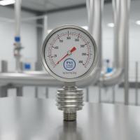 China WINTERS Stainless Steel Diaphragm Pressure Gauge with IP65 Protection and 5-Year Warranty for Industrial Applications for sale