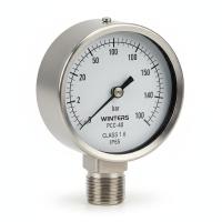China WINTERS PCC-40 Industrial Pressure Gauge with 304SS Housing 1.6 Accuracy and IP65 Protection for sale