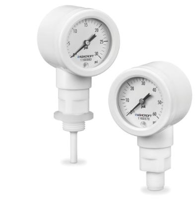 China Ashcroft  The HPT Teflon 63mm ultra-high purity pressure gauge provides excellent performance and reliability for ultra-high purity chemical delivery systems in the semiconductor and electronic manu for sale