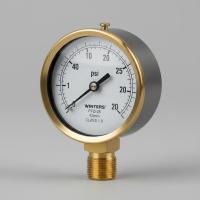 China WINTERS PFQ-25 63mm Semi-Steel Brass Pressure Gauge for sale