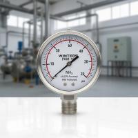 China WINTERS PAM-10 Stainless Steel Ammonia Gauge with IP65 Protection and ±0.25% Accuracy for Industrial Pressure Measurement for sale