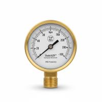 China Winters Semi-Steel Brass Pressure Gauge with StabiliZR™ Dampened Movement, Dual Scale (psi/kPa), and IP65 Protection for sale