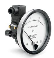 China Ashcroft 1134 Differential Pressure Measuring Gauge For Cleanroom Isolation Room Applications for sale
