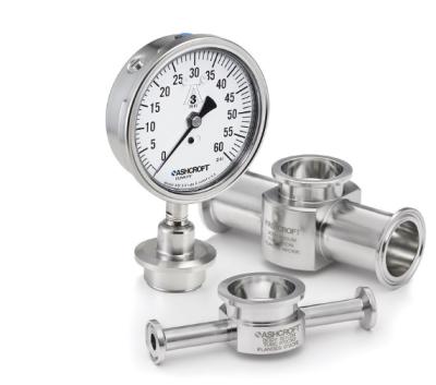 China The unique design of Ashcroft 1036 sanitary pressure gauge can meet the demanding requirements of the sanitary industry and is installed in conjunction with 1037 accessories for sale