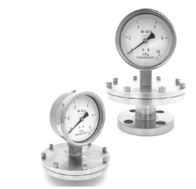 China Ashcroft P5400 all stainless steel diaphragm pressure gauge, using a non liquid filled pressure transmission system for sale