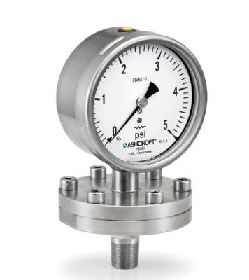 China Ashcroft P5500 all stainless steel diaphragm process pressure gauge, designed for low range and high overpressure applications,Adopting a unique oil-free transmission mechanism for sale