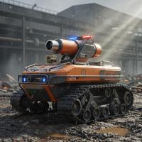 China ATEX Zone 1/21 Certified Explosion Proof Fire Fighter Robots IP67 Robotic Fire Fighting Equipment for sale