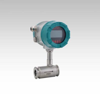 China CAF LWY Hygienic Turbine Flow Meter, Sanitary Tri-Clamp Liquid Flow Transmitter For Food Beverage for sale
