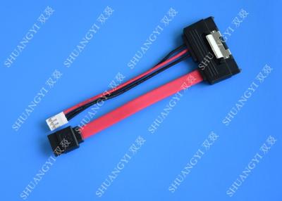 China SATA 22Pin Male to 7Pin Male with 4Pin Molex Power Cable 4 Inches 10cm for sale