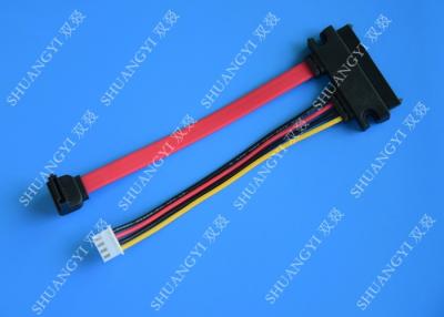 China Female 22-pin to Male 7-pin SATA Data & Molex HSG Extension Cable 30cm for sale