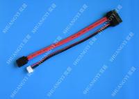 China Slimline SATA 13pin 7+6 Female to SATA Female Cable with LP4 Power Adapter 30cm for sale